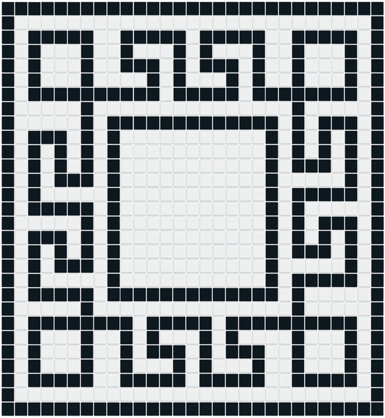Retro Greek Key Border Tile in Porcelain