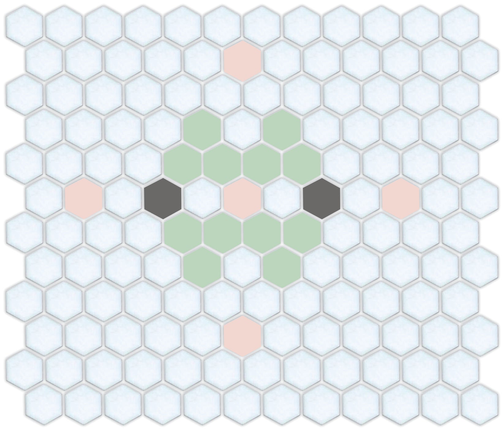Optical | Pinnacle Hexagon Patterns - mosaictile.com