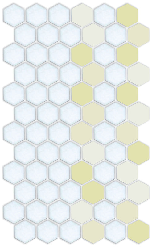 Pinnacle Hexagon Border | Porcelain Mosaic Trim – mosaictile.com