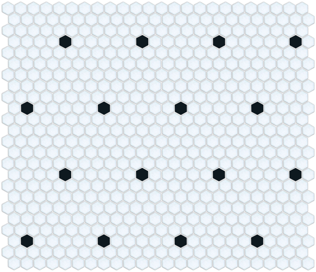 Hexagon Dot Mosaic Tile | Dots Pinnacle Hexagon Pattern – mosaictile.com