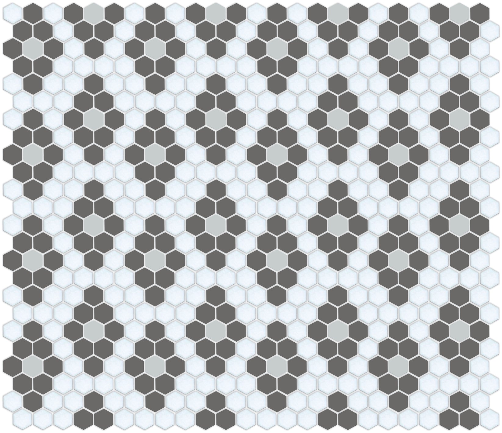 Diamonds Pinnacle Hexagon Tile – Porcelain Mosaic Pattern