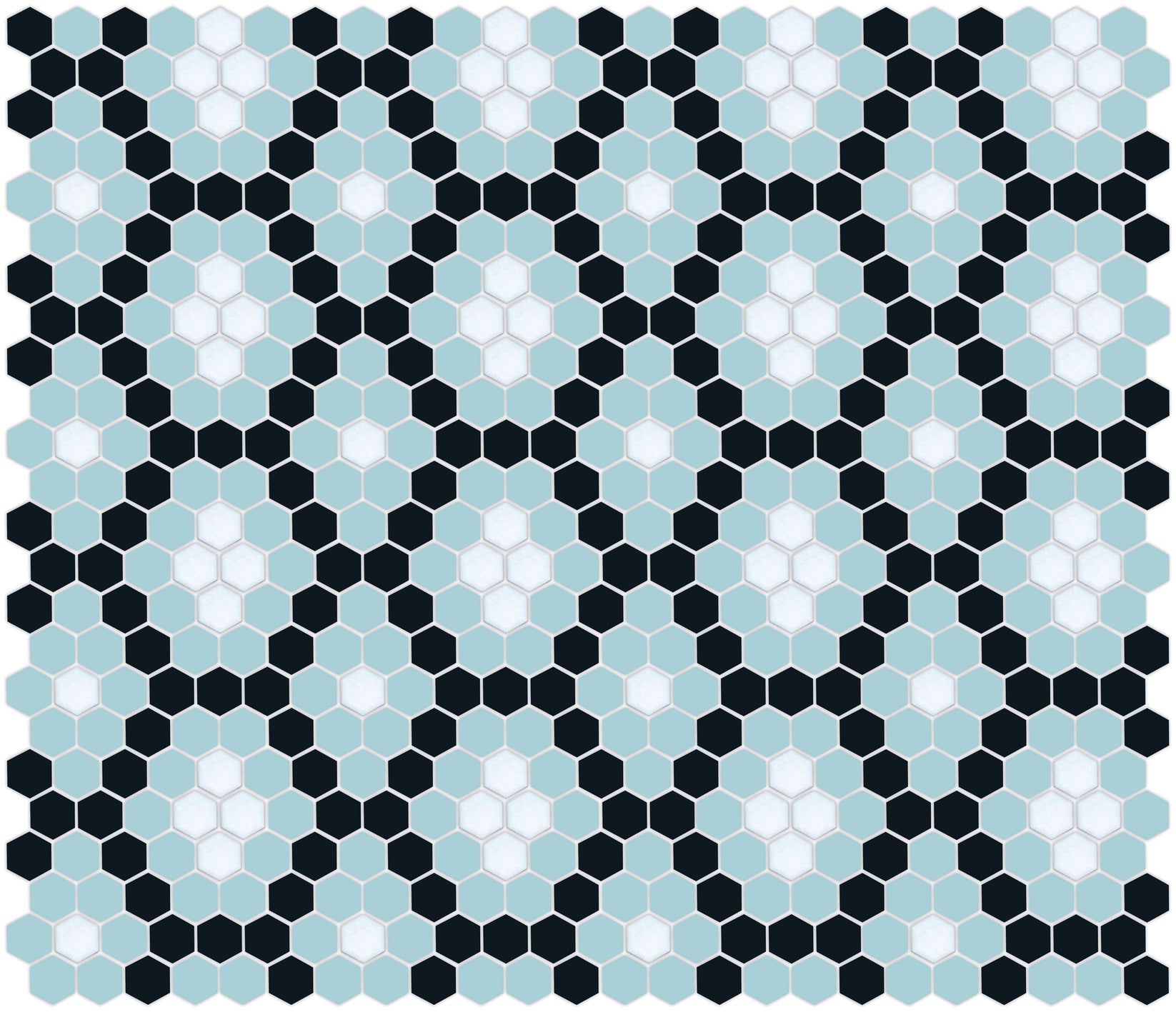 Double Diamonds Hexagon Porcelain Mosaic | Pinnacle Pattern