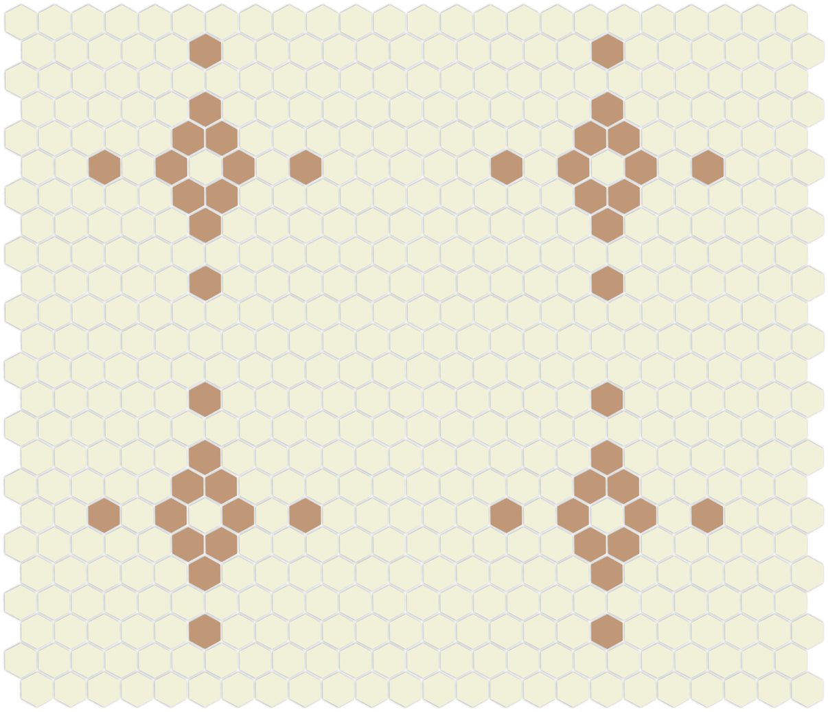 Diamond & Cross Hexagon Tile | Geometric Pattern