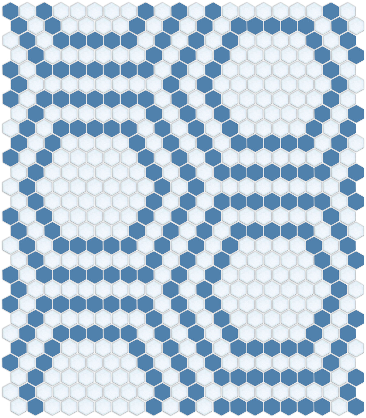 Art Deco Hexagon Tile | Geometric Porcelain Mosaic