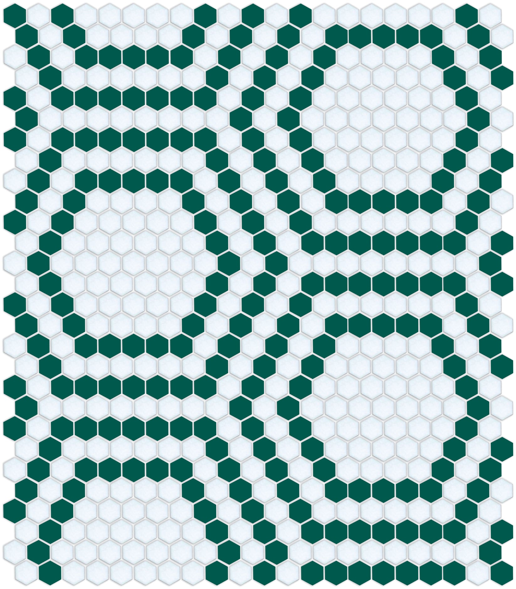 Art Deco Hexagon Tile | Geometric Porcelain Mosaic