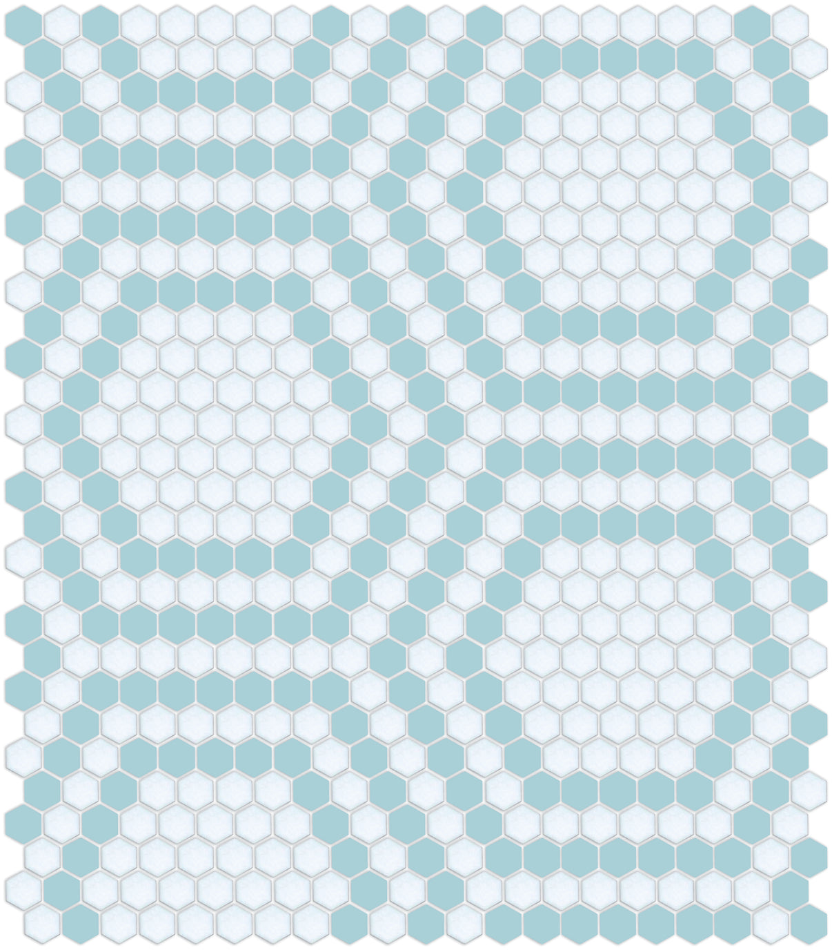 Art Deco Hexagon Tile | Geometric Porcelain Mosaic