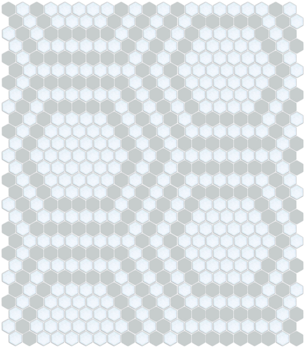 Art Deco Hexagon Tile | Geometric Porcelain Mosaic