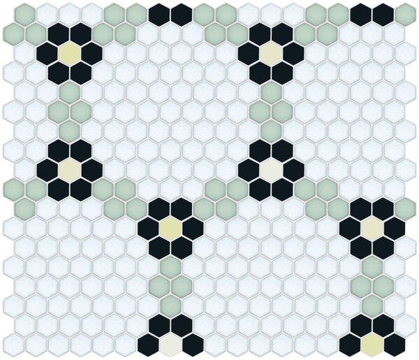 Round and Round Hexagon Tile | Pinnacle Pattern Mosaic