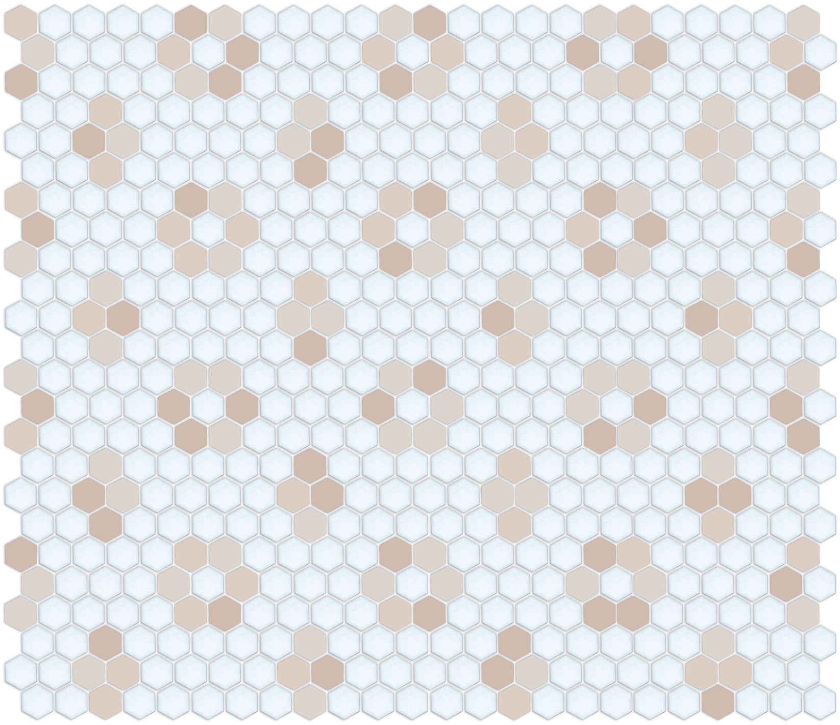 Gloss Rosette Hexagon Tile | Art Deco Pattern