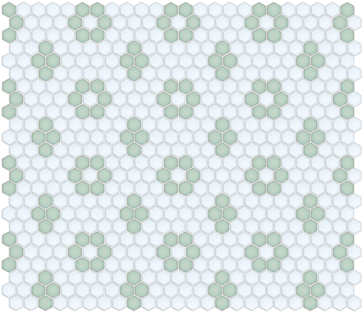 Gloss Rosette Hexagon Tile | Art Deco Pattern