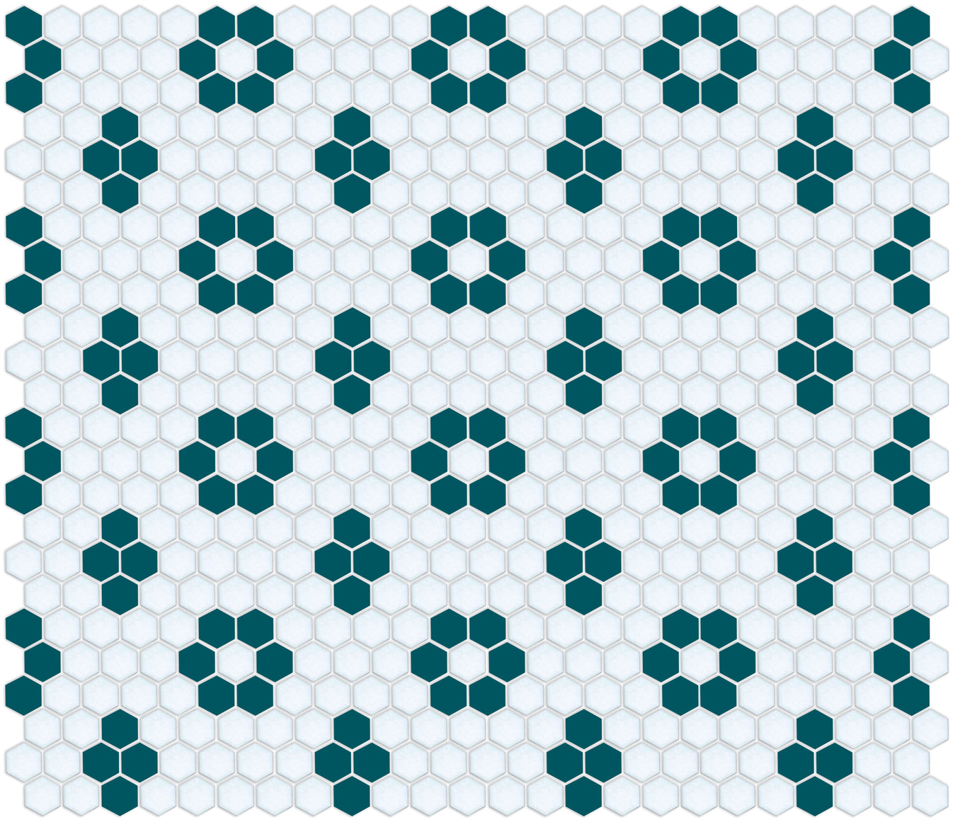 Gloss Rosette Hexagon Tile | Art Deco Pattern – mosaictile.com