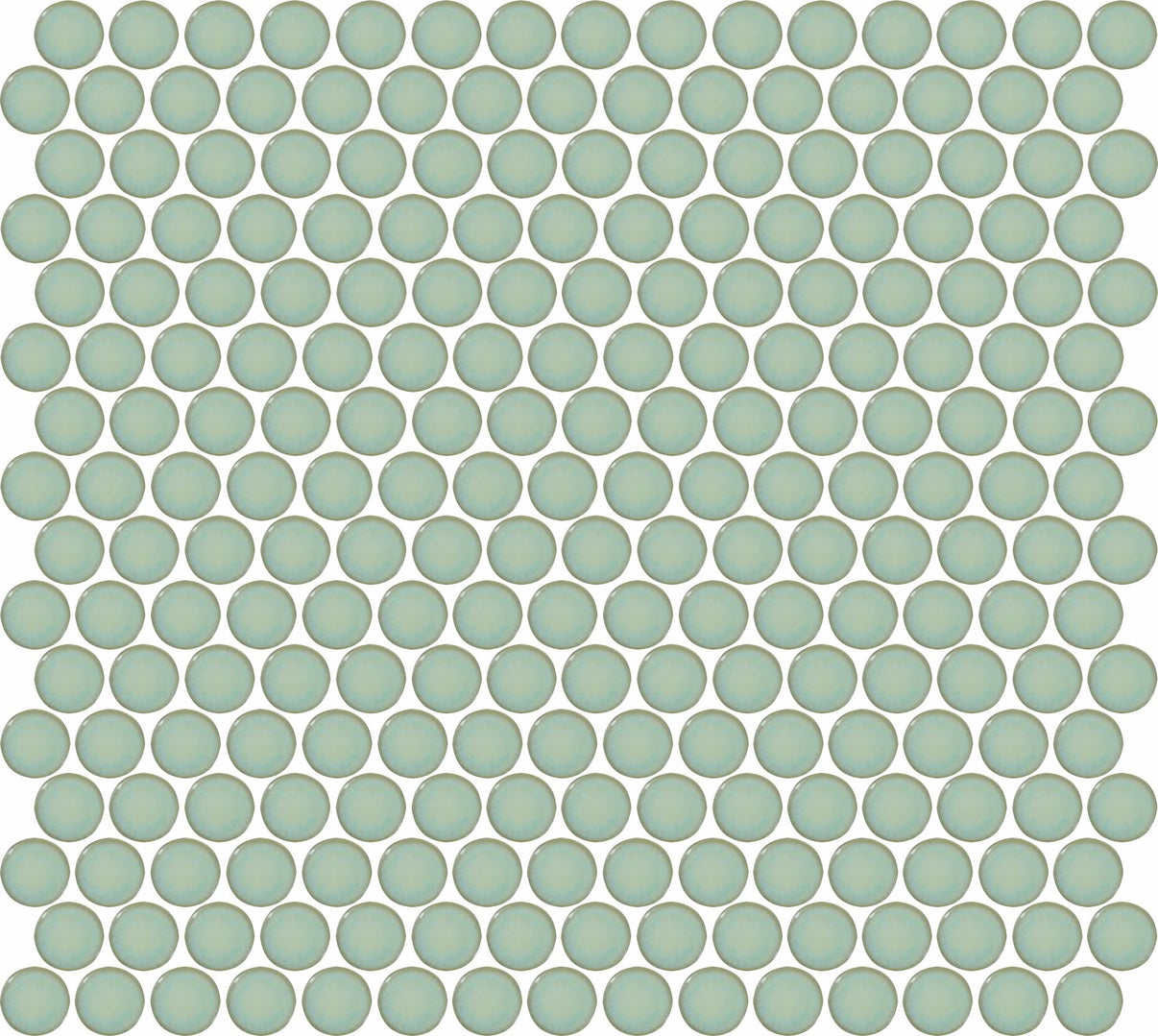 Lyric Modern Mosaic Penny Tiles | Porcelain Mesh Sheet